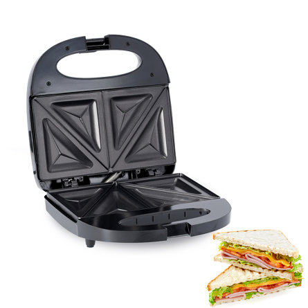 Geepas 2 Slice Sandwich Maker, Automatic Temperature Control | Wayfair ...