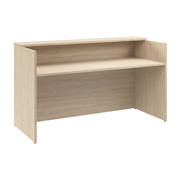 Bush Business Furniture Arrive 72W x 30D Reception Desk with Shelf ...