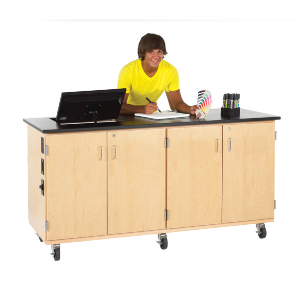 Diversified Woodcrafts 72'' L x 32'' W Rectangle Resin Workstation ...