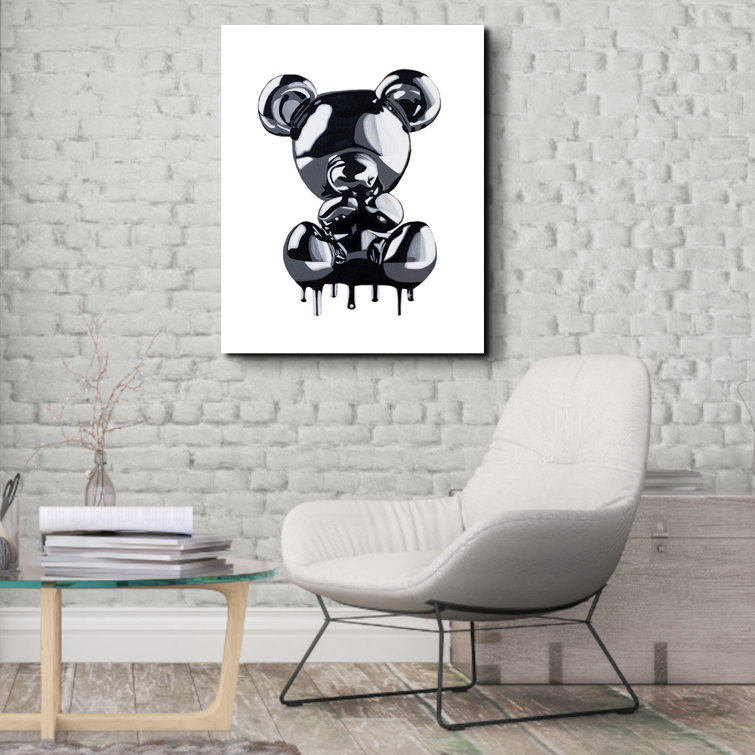 Red Barrel Studio® Drippy Bear 13 On Canvas by Pratisha Muir Print ...
