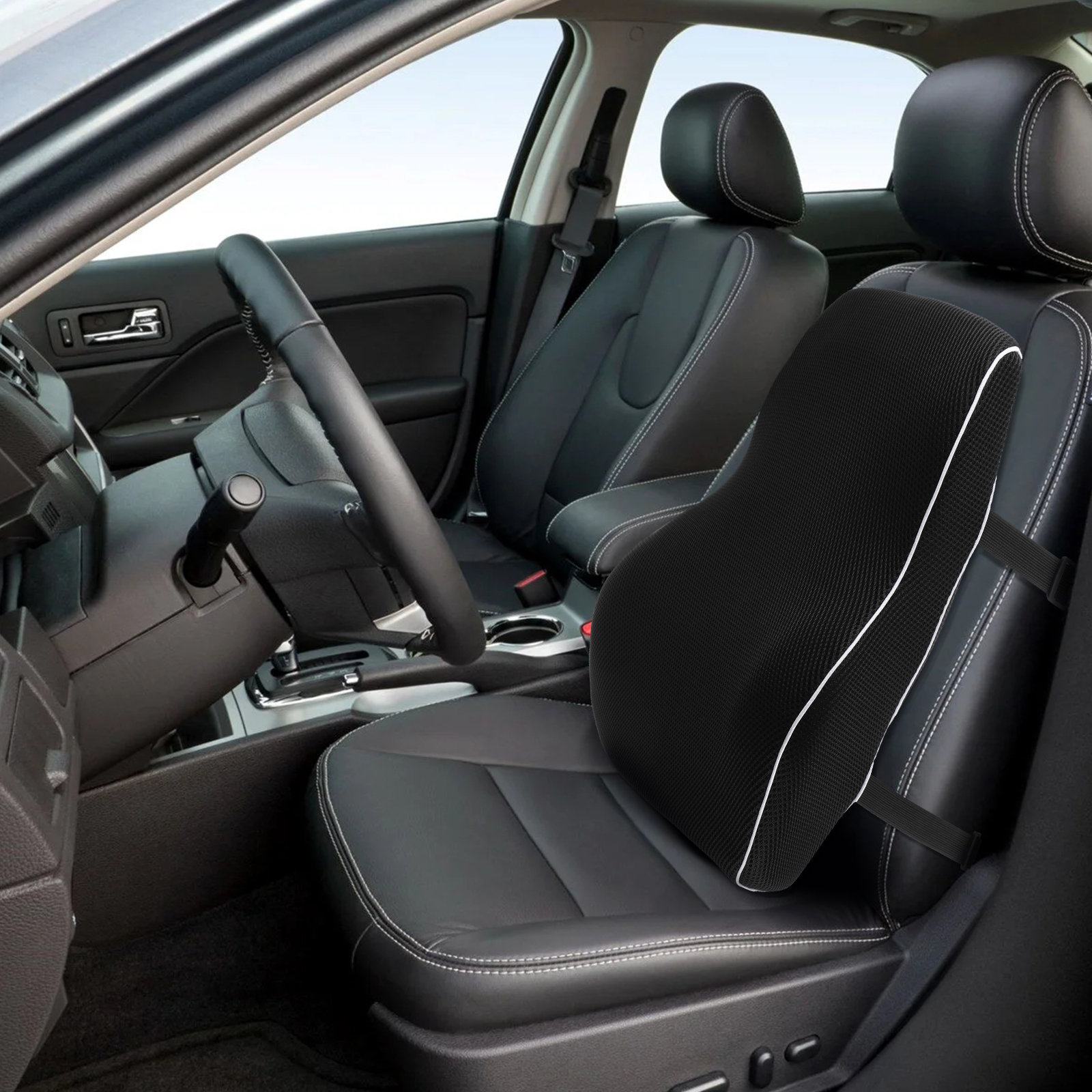 Symple Stuff Lumbar Support Pillow Car Back Support Ergonomic Back ...