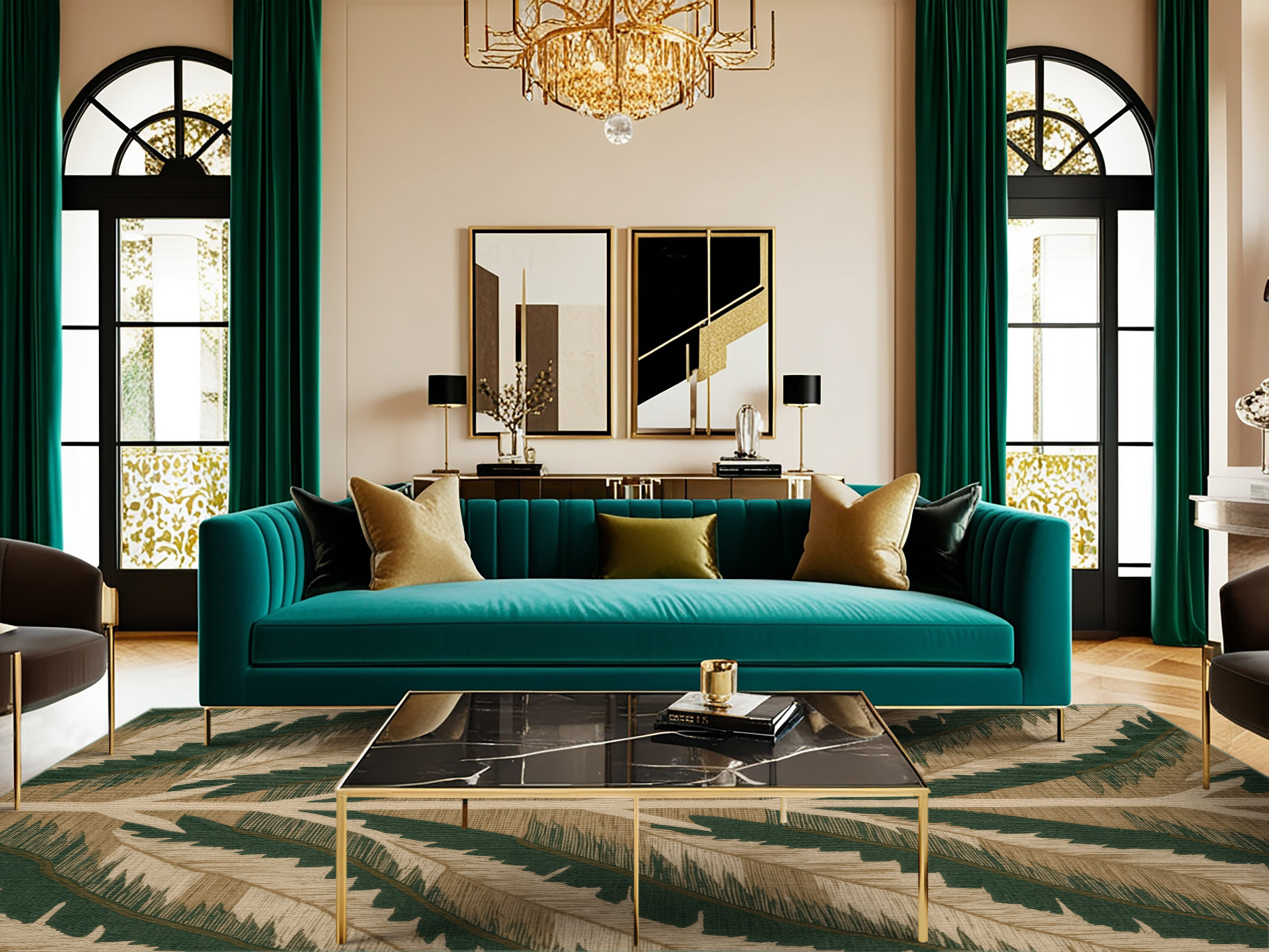 Longshore Tides Washable Taro Leaves Hawaiian Area Rug - Wayfair Canada