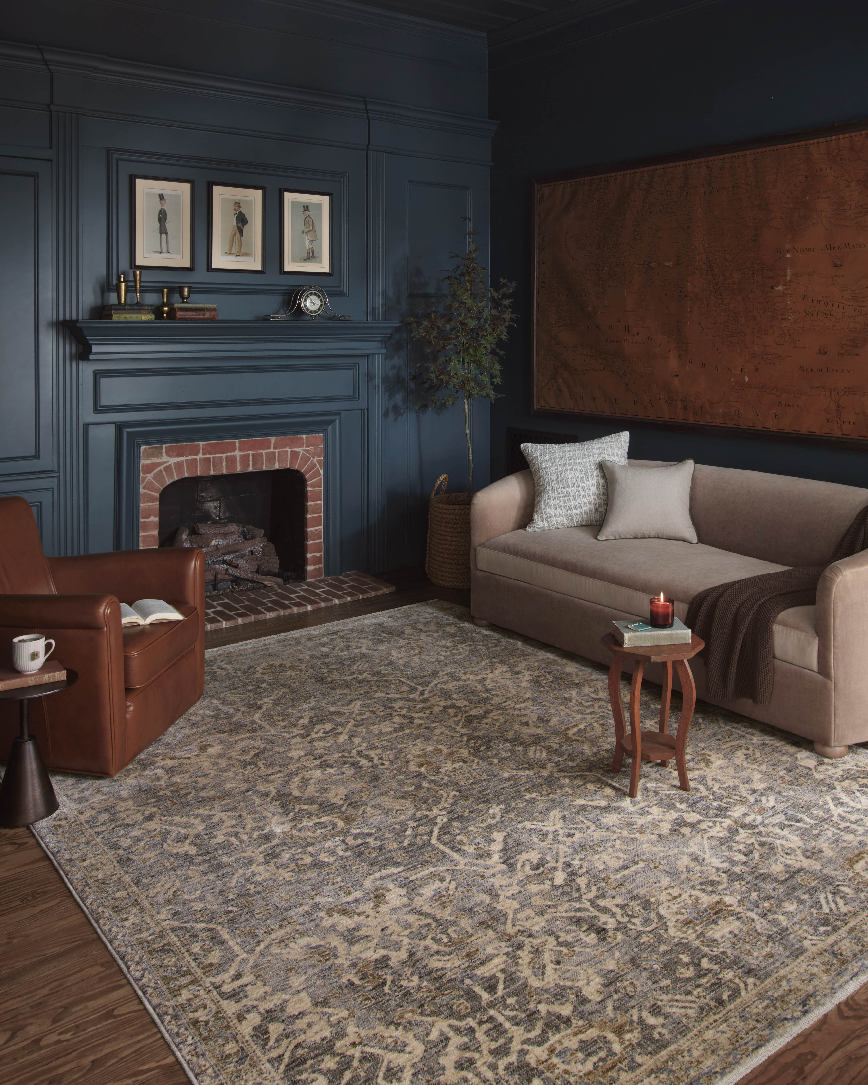 Magnolia Home by Joanna Gaines x Loloi Junie Blue / Natural Area Rug ...