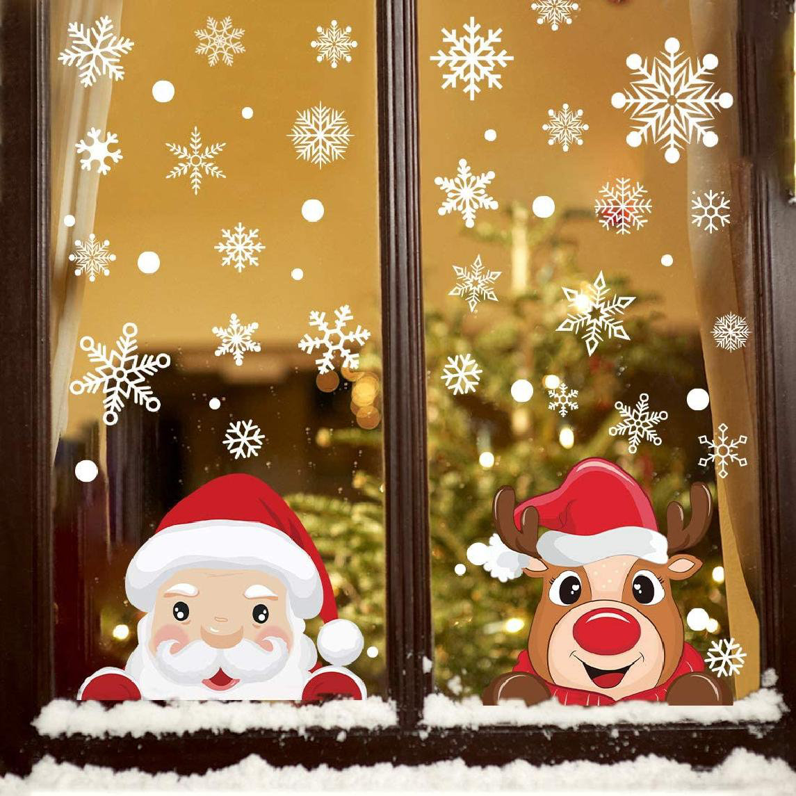 The Holiday Aisle® Xmas 8 Piece Window Decal Set | Wayfair