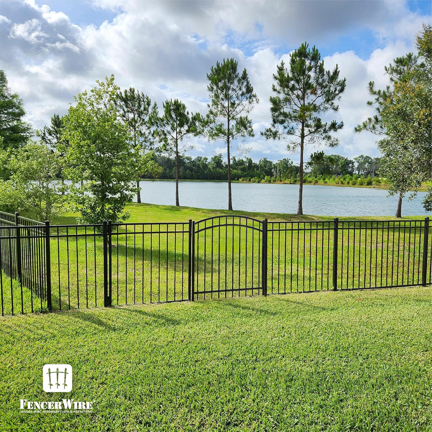 Fencer Wire Heavy Duty Arched Decorative Fence Gate with Gate Lock ...