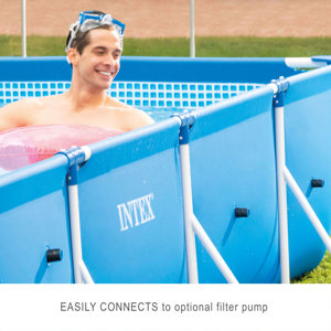 Intex New Intex Rectangular Frame Above Ground Swimming Pool & Reviews ...