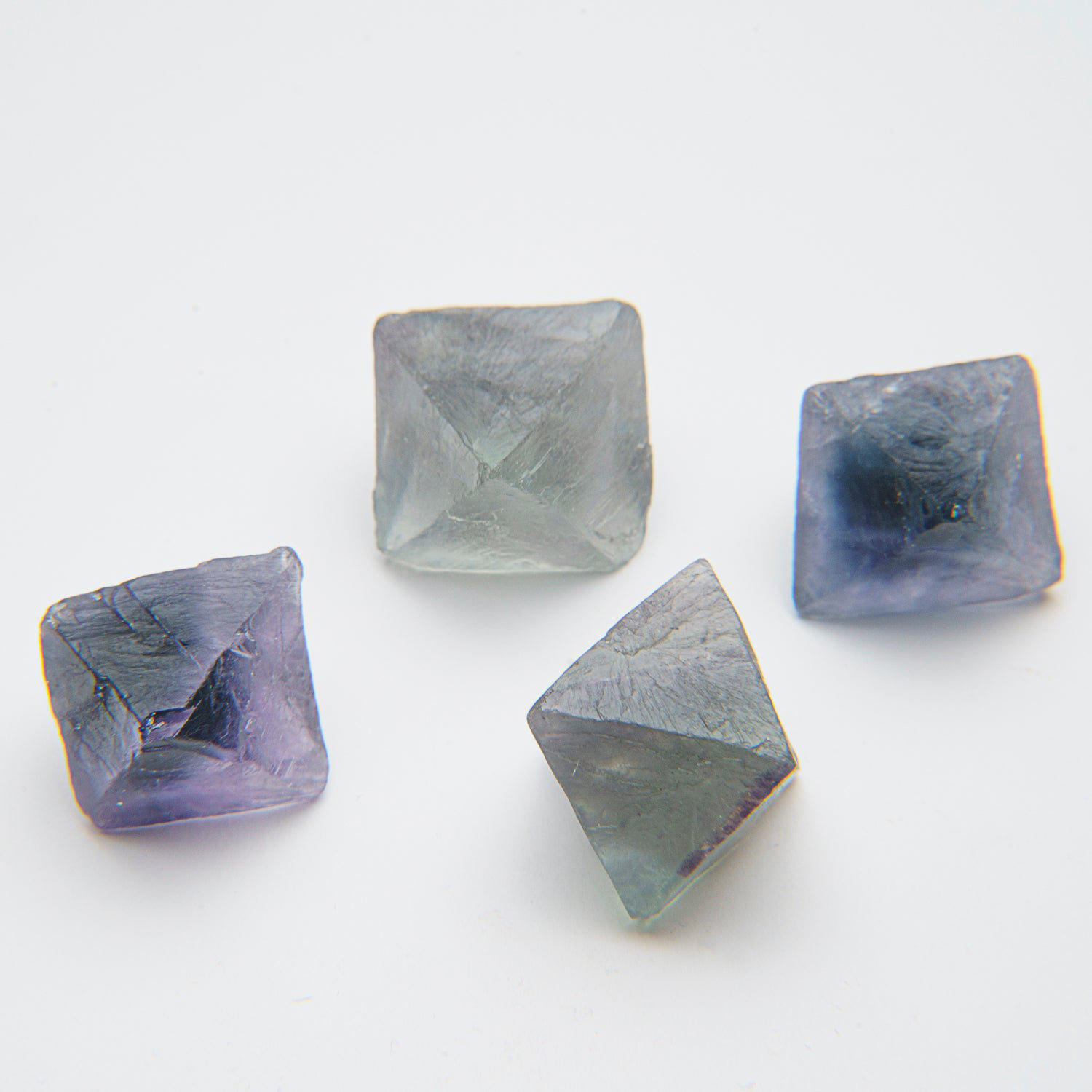 Astro Gallery of Gems Four Translucent Fluorite (Medium) Palm Crystals ...