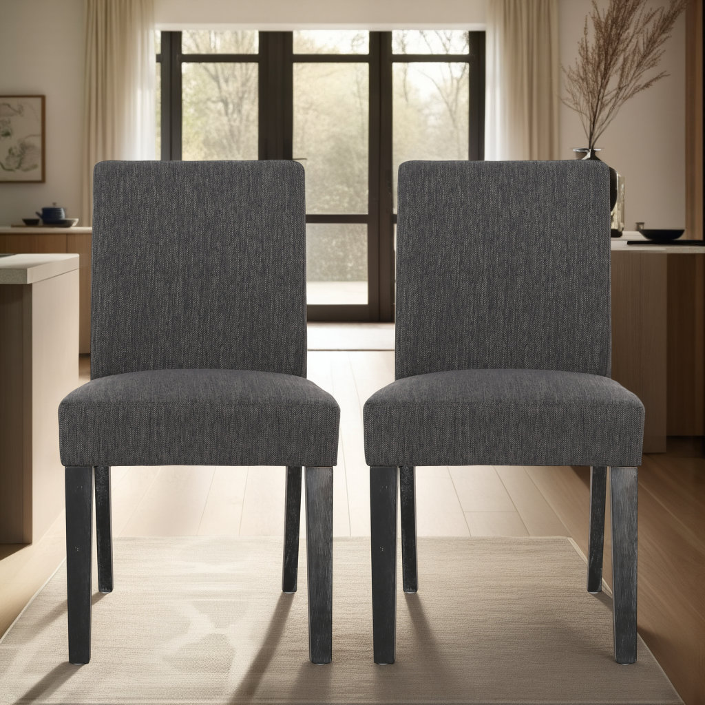 Corrigan Studio® Set of 2 Modern Upholstered Dining Chairs - Sleek ...