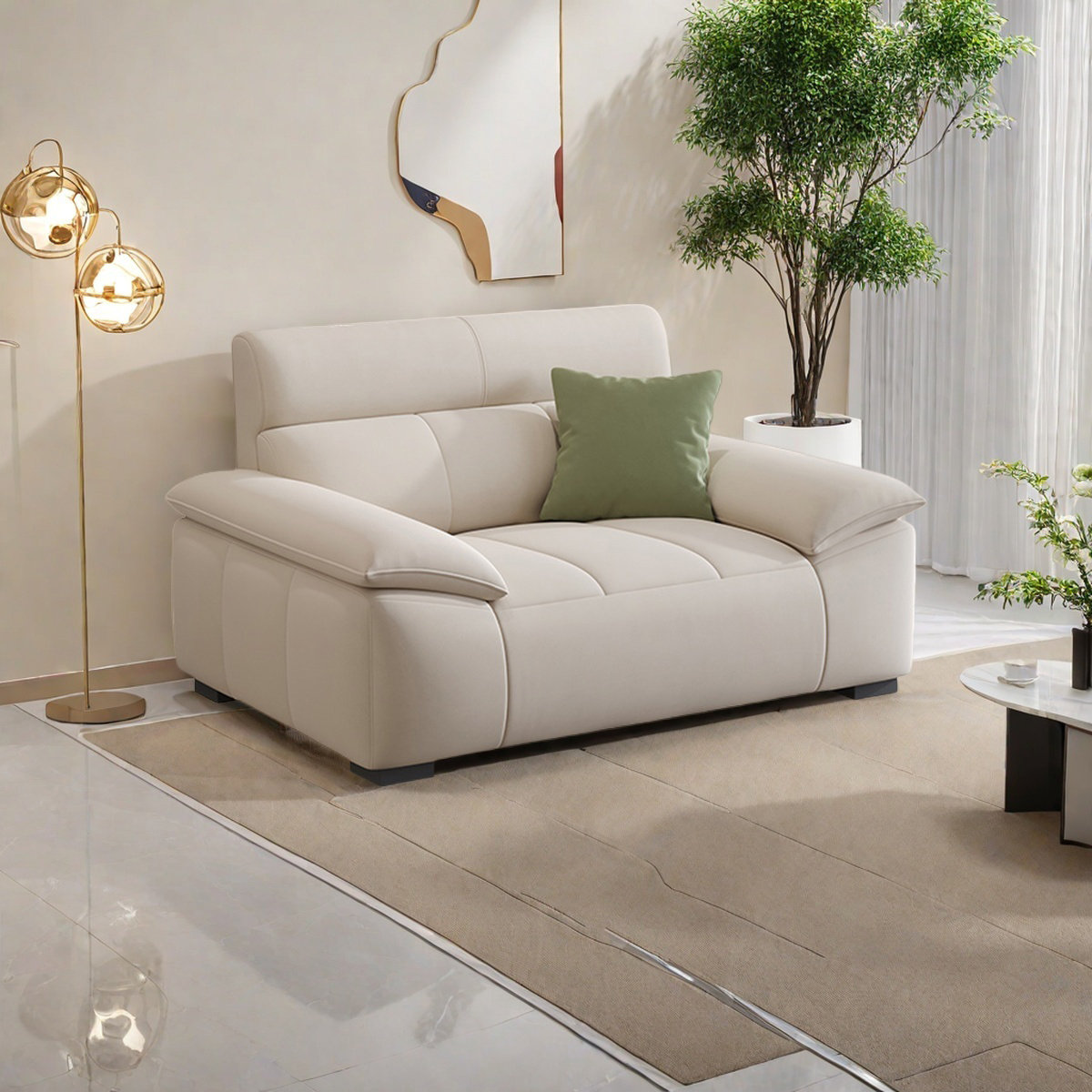 Merting Modern Straight-Line Chenille Fabric Sofa | Wayfair