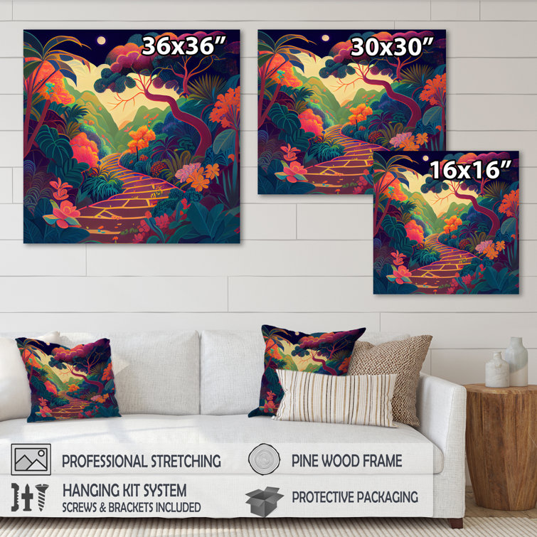 Millwood Pines " Walking Path In The Colourful Mountains I " on Canvas ...