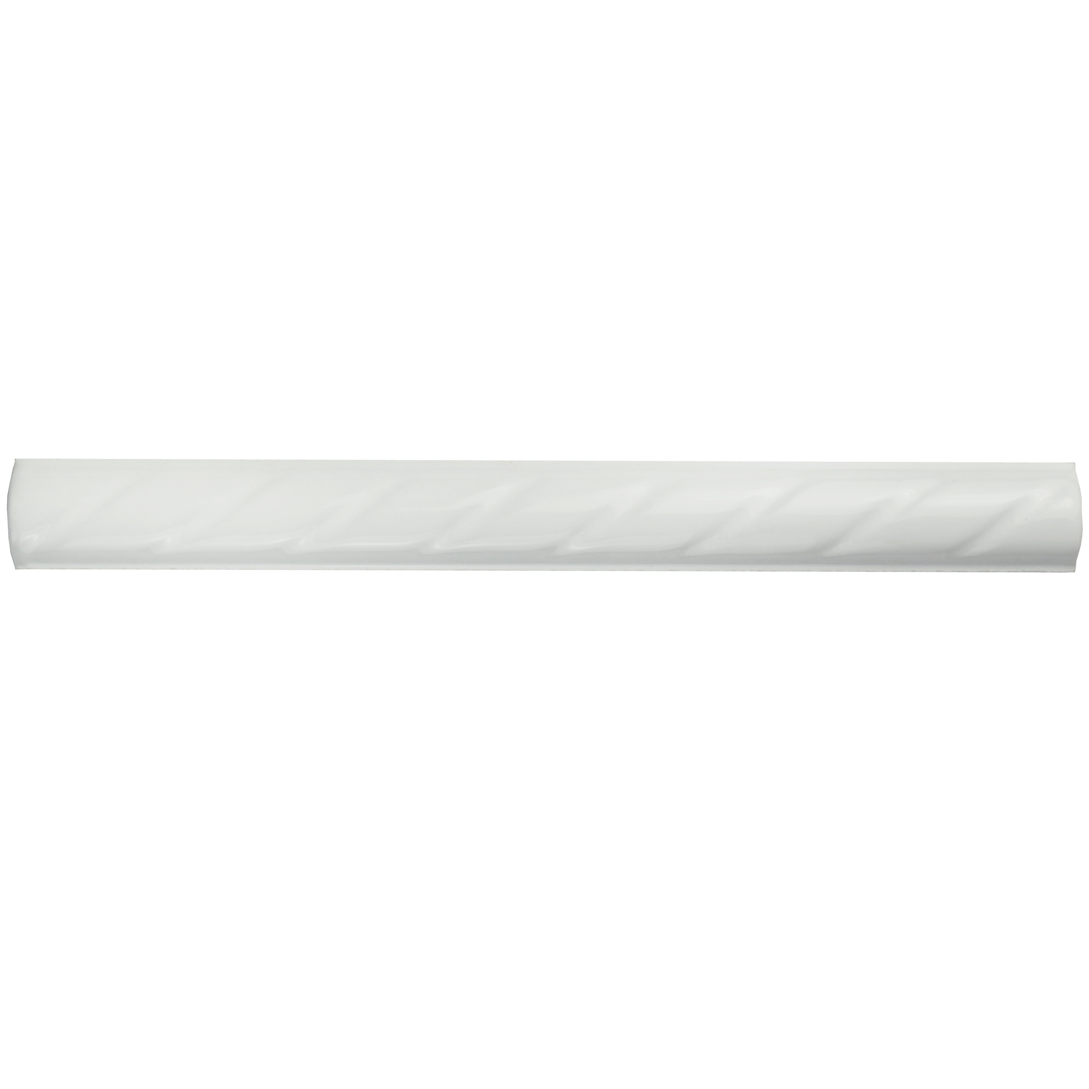 Merola Tile White Rope 10" x 1" Ceramic Pencil Liner Tile Trim ...