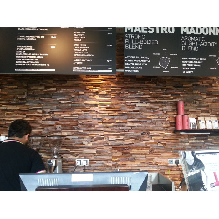 Java Creations Matrix 12" x 48" Reclaimed Engineered Wood Wall ...