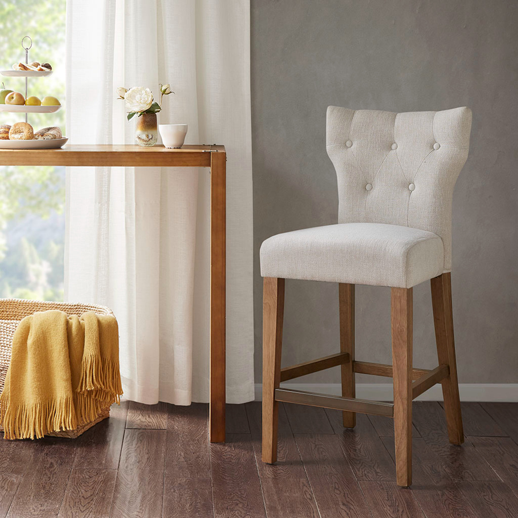 Lark Manor™ Tufted Back Counter Stool | Wayfair