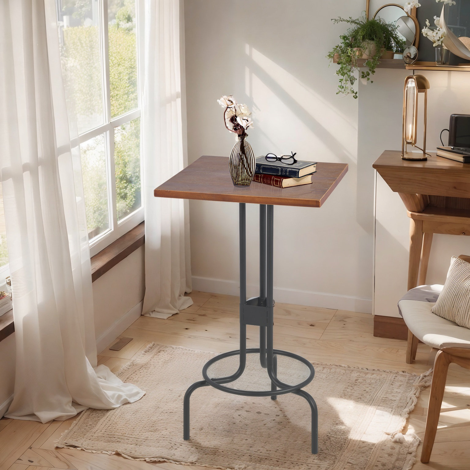 Williston Forge Jyie Solid Wood Top Metal Base Dining Table - Wayfair ...