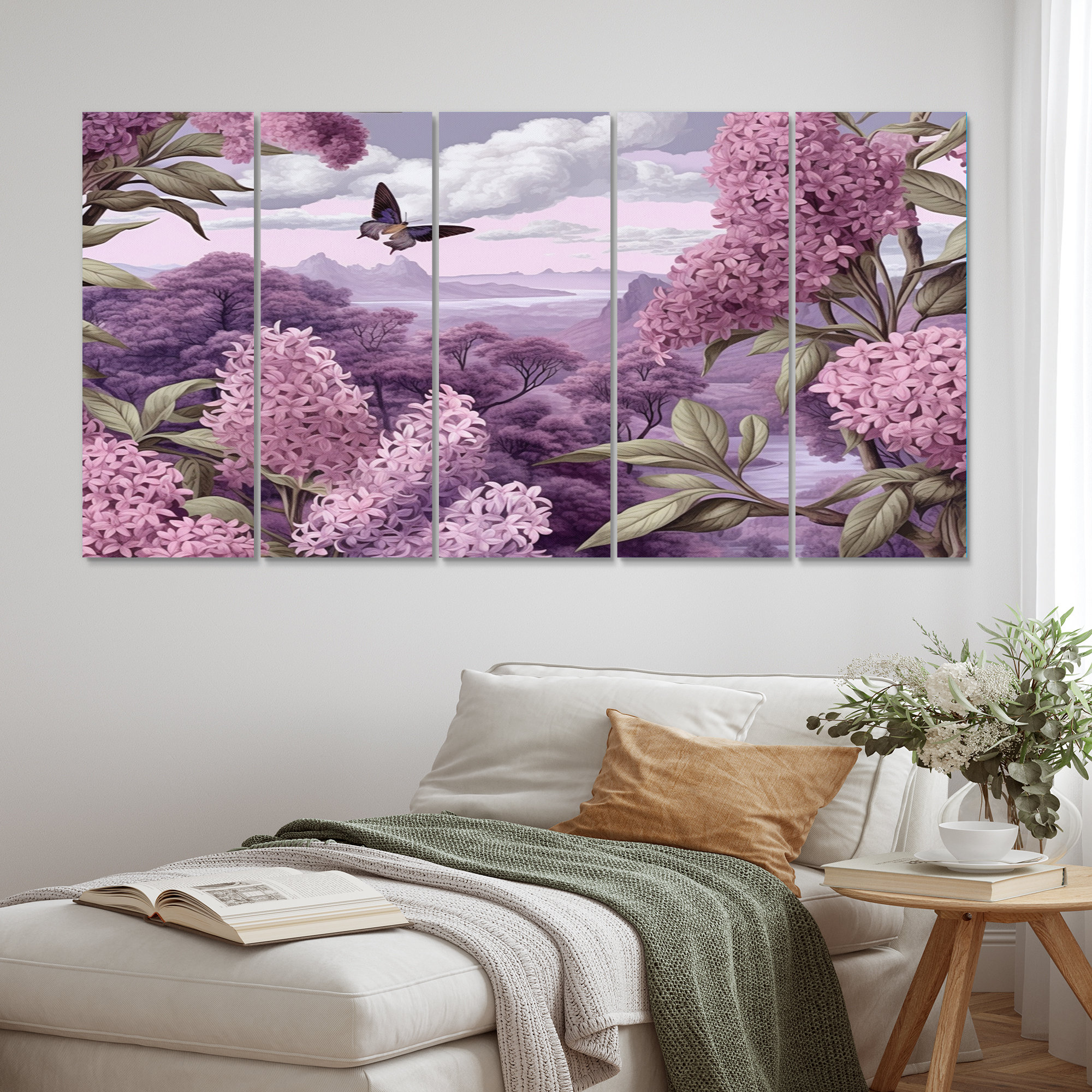Design Art Purple Lilac Fragrant Blossoms III - Lilacs Metal Wall Art ...