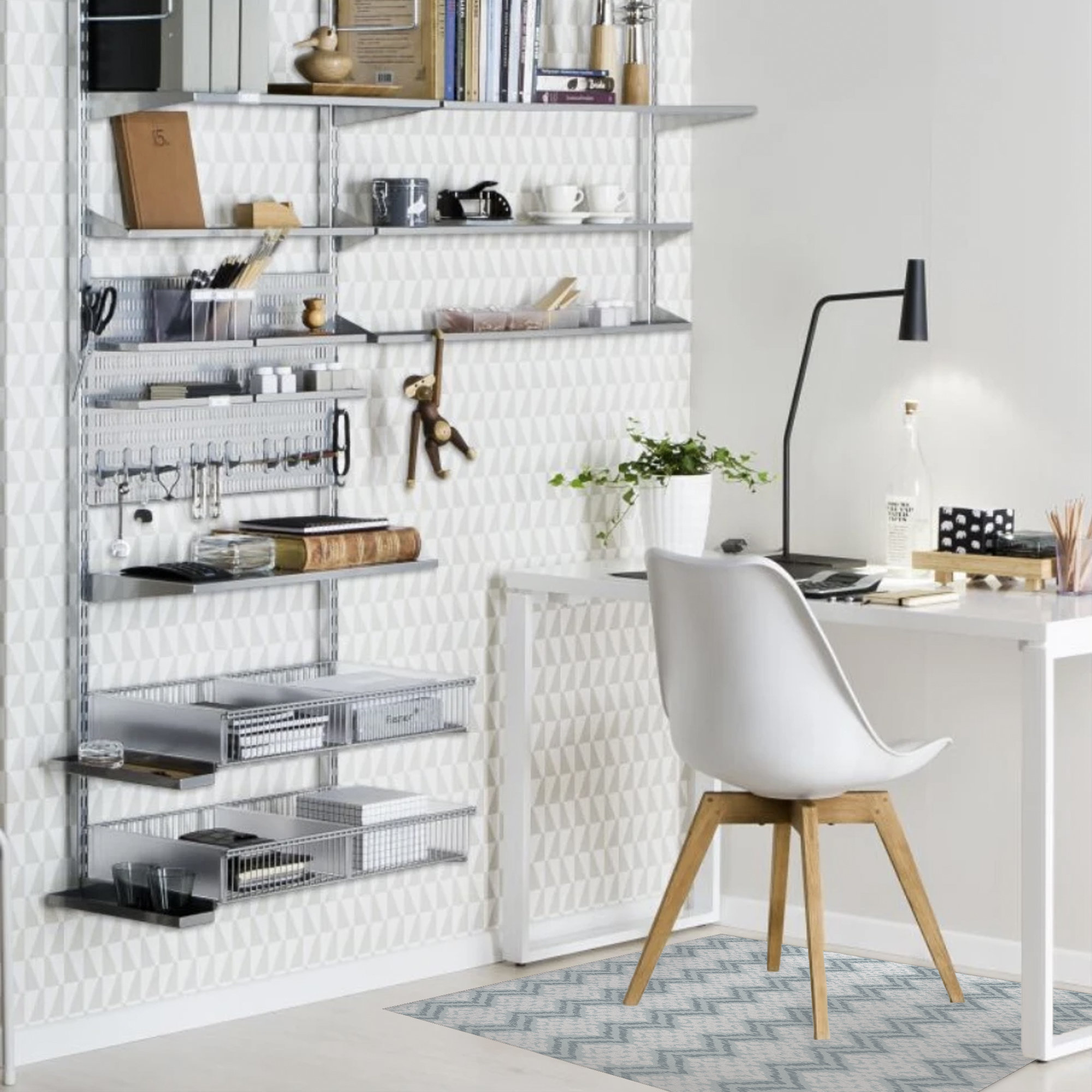 KAVKA DESIGNS Meg Blue Office Mat by Kavka Designs | Wayfair