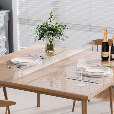 clear dining table plastic