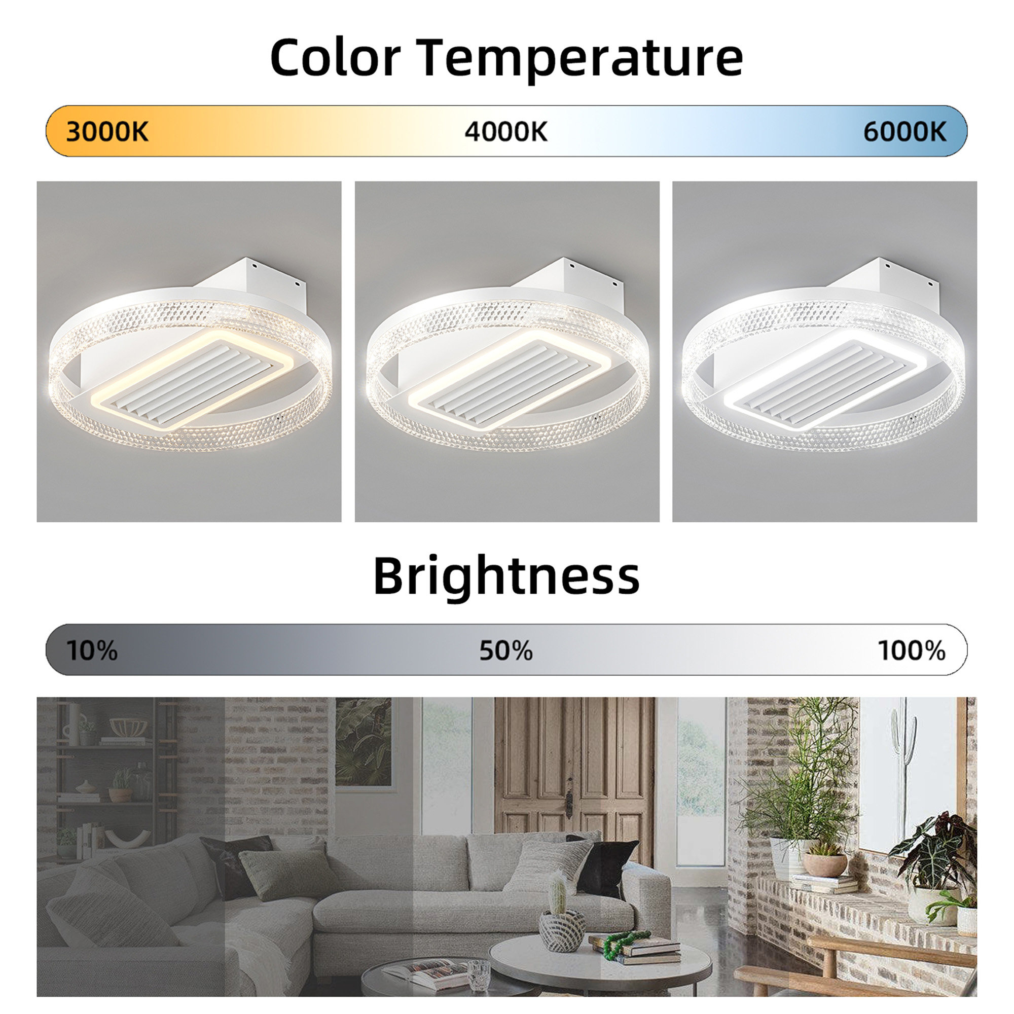 Wrought Studio™ 20inch Modern Leafless Ceiling Fan with Remote Control ...