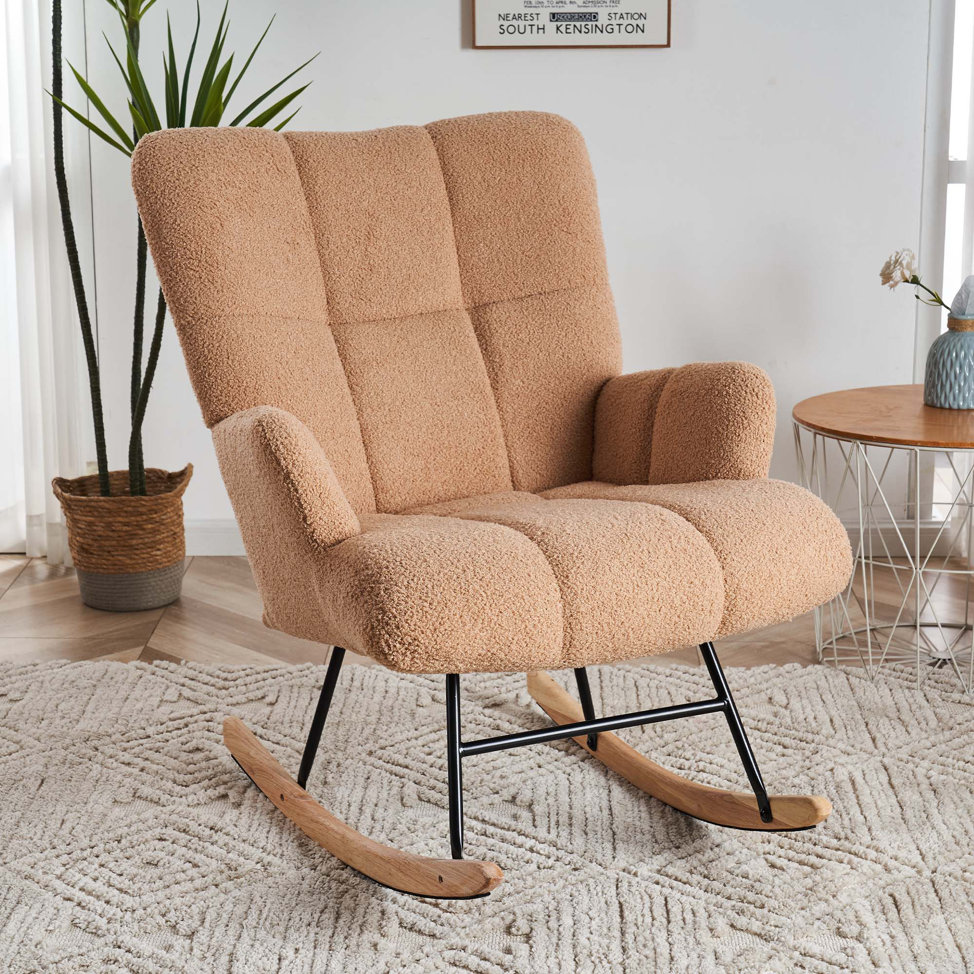 Wade Logan® Catalino Teddy Fabric Rocking Chair & Reviews | Wayfair