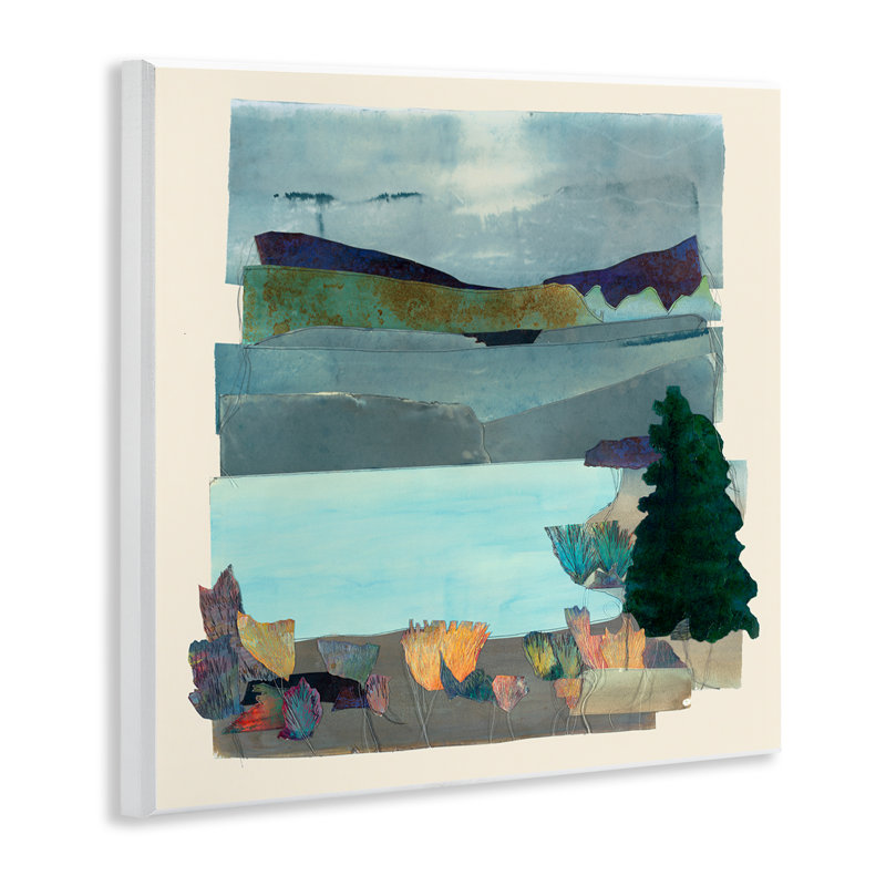 Union Rustic Abstract Lake View Scene Wall Plaque Art by Sara Everett ...