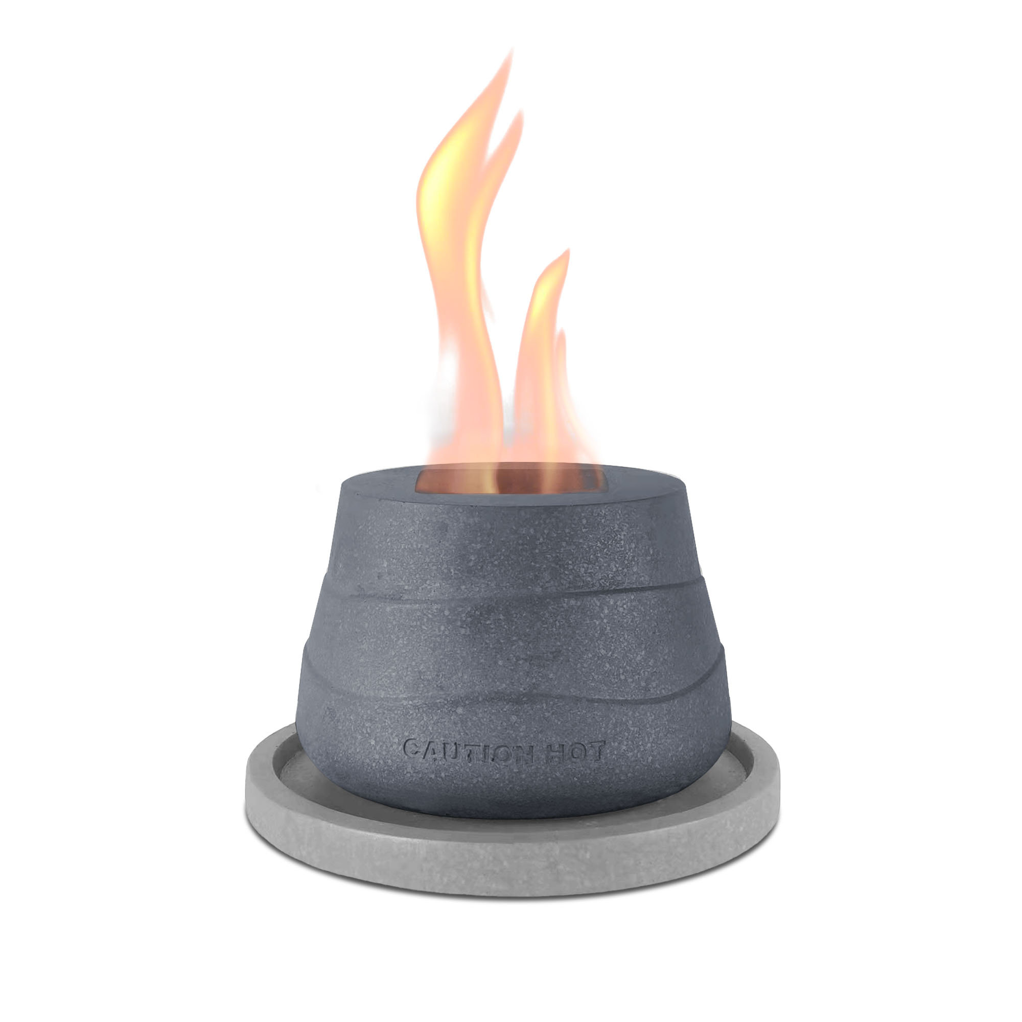 Kante Tulip Concrete Rubbing Alcohol Tabletop Fire Pit with Metal ...