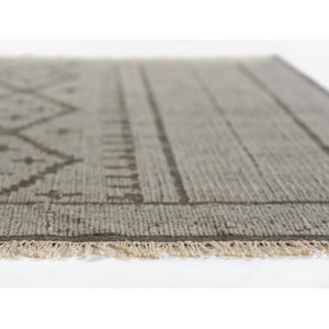 The Twillery Co.® Elick Geometric Handwoven Wool/Cotton Gray/Brown Area ...