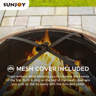Sunjoy 40 Inch Fire Pit for Outside, Outdoor Round Wood Burning Fire ...
