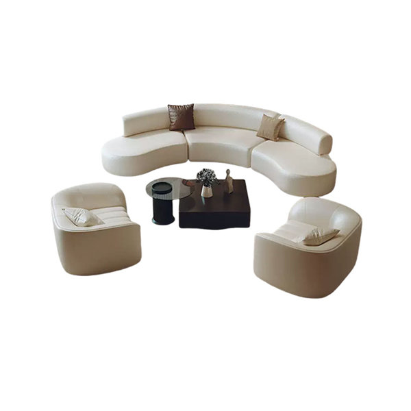 Walkoly Semi-circular curved shaped movable corner sofa | Wayfair
