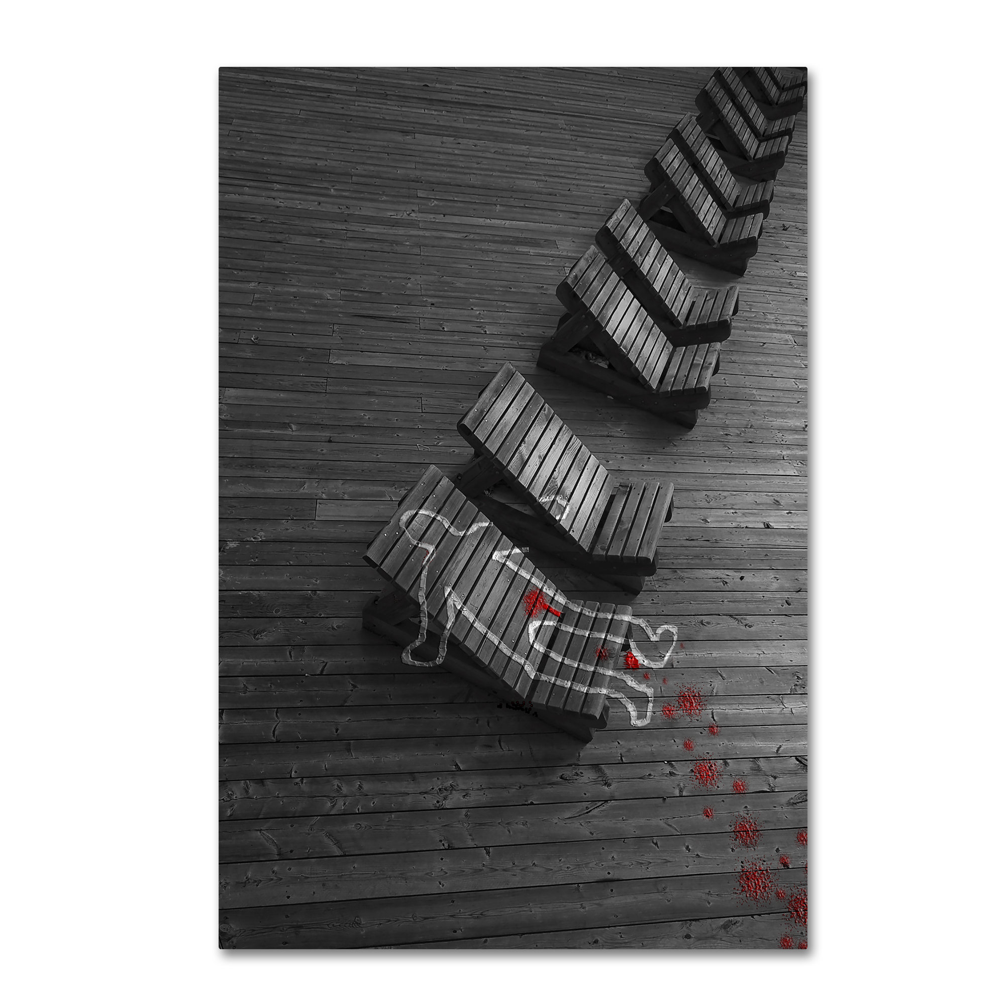 Trademark Fine Art 'Crime Scene' Photographic Print on Wrapped Canvas ...