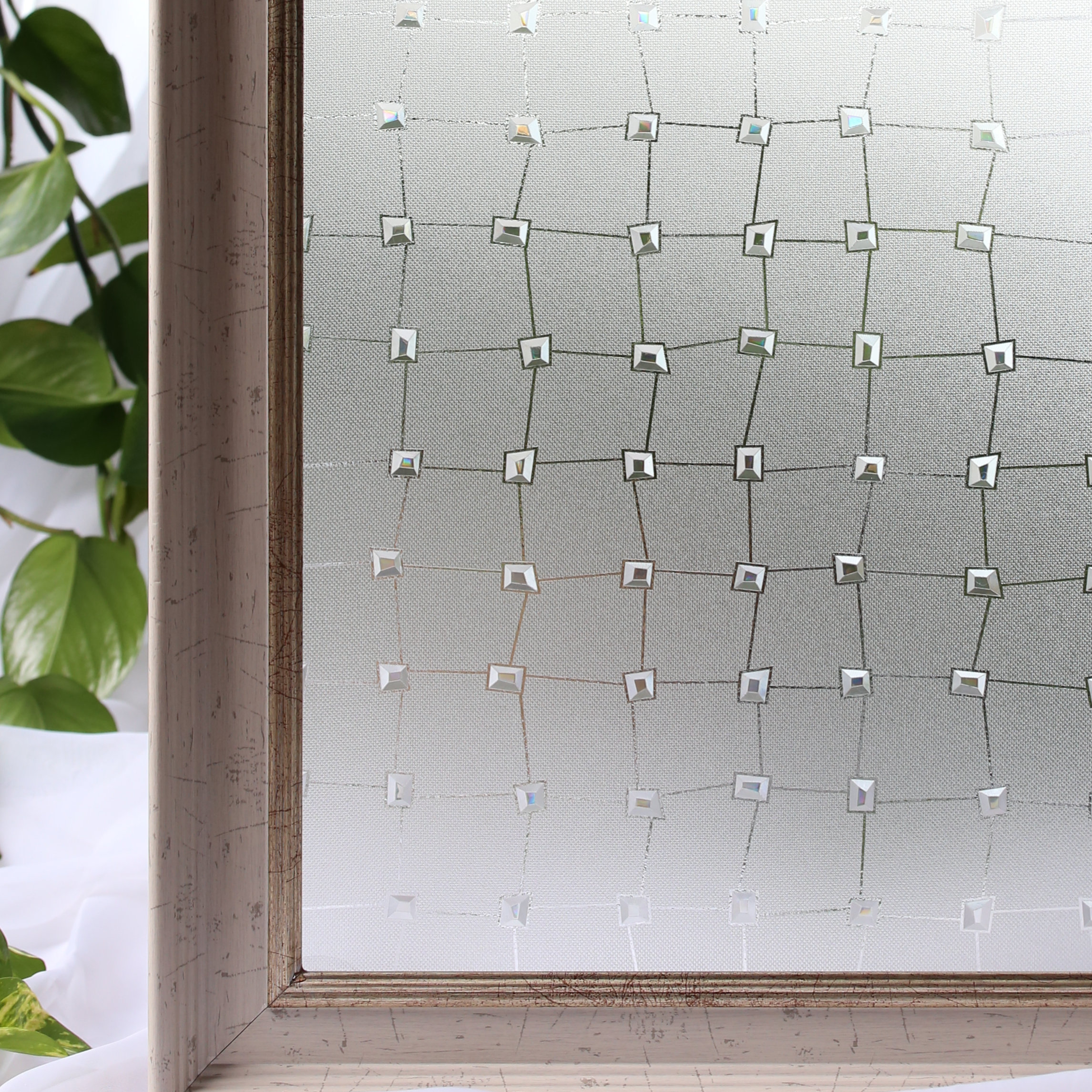 Symple Stuff 35.4 In. x 78.7 In. Frosted Decorative Non-Wall Damaging ...