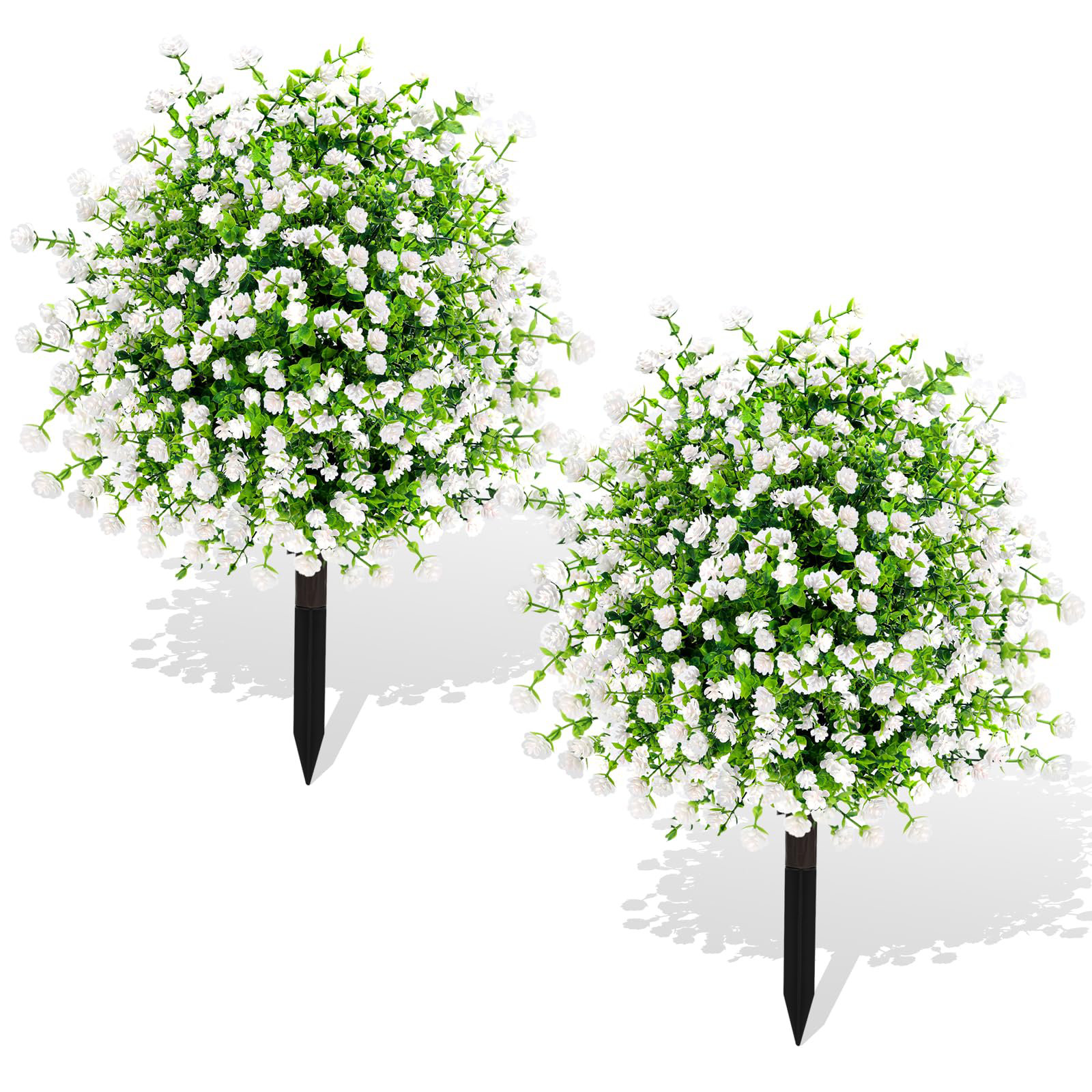 Primrue 2 Pack Artificial Boxwood Topiary Ball Trees With Ground Spikes ...