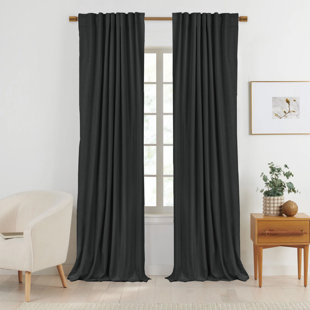 Black Curtains & Drapes You'll Love | Wayfair