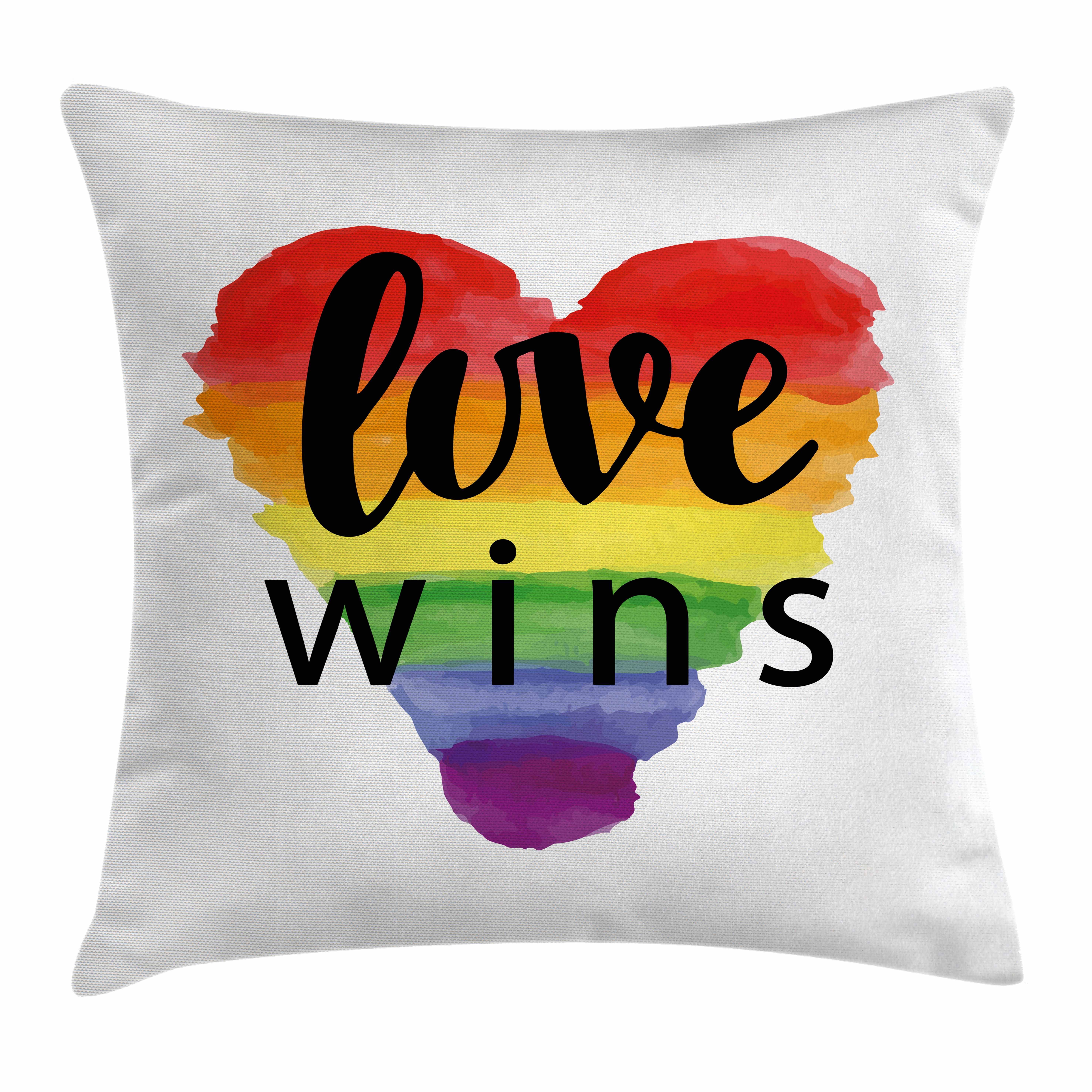 Ambesonne Gay Parade Slogan Square Pillow Cover | Wayfair