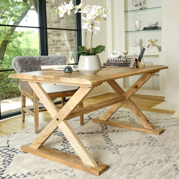 Loon Peak® Kamalu Solid Wood Writing Desk & Reviews | Wayfair