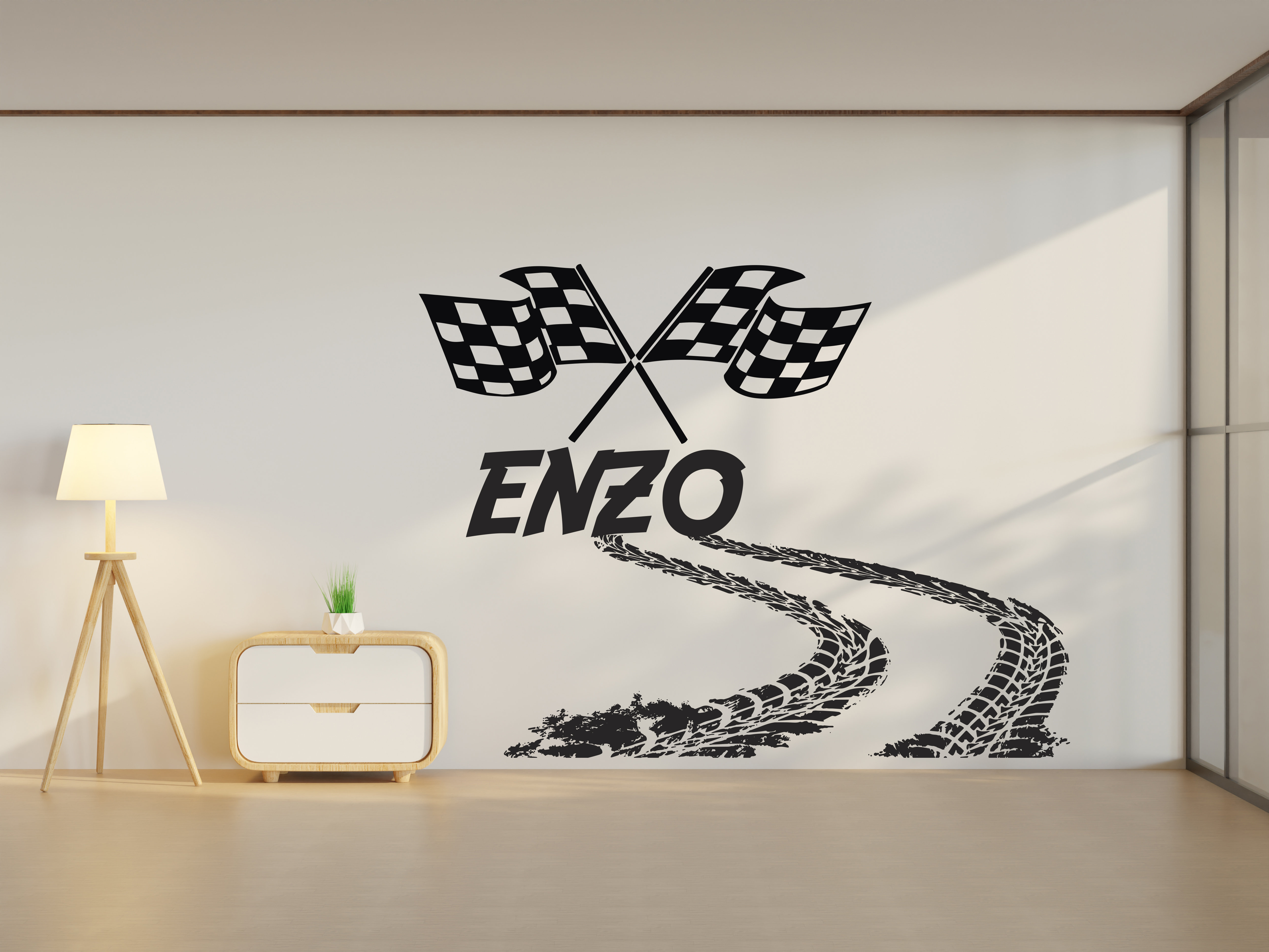 Lark Manor™ Emnzo Race Track Wall Decal | Wayfair