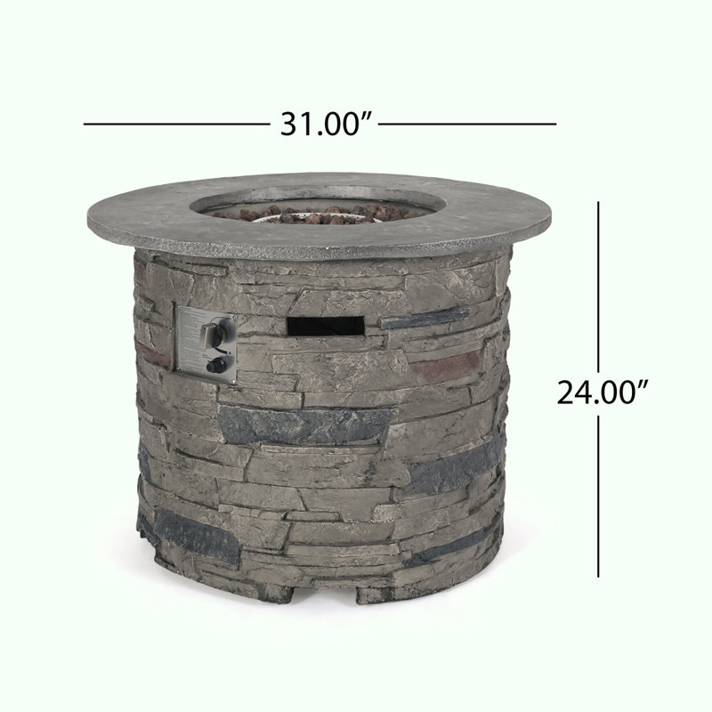 Latitude Run® Outdoor 32" Round MgO Propane Fire Pit | Wayfair
