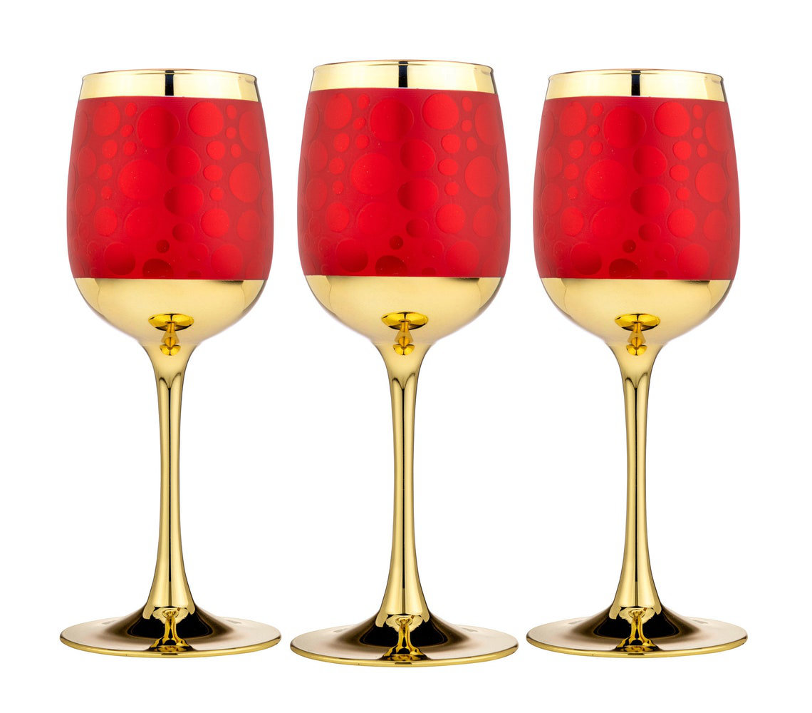 Mercer41 Shanjida 3 - Piece 10oz. Glass All Purpose Wine Glass ...