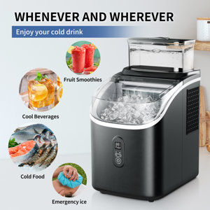 Simzlife 34 Lb. Daily Production Nugget Ice Maker Countertop with ...