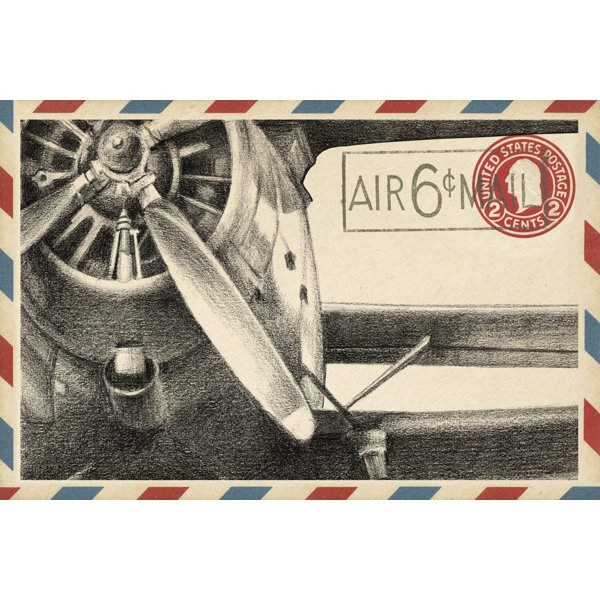Borough Wharf Small Vintage Airmail II by Ethan Harper - Wrapped Canvas ...