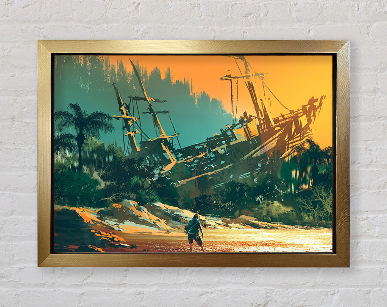 Highland Dunes Shipwrecked And Alone Framed Print | Wayfair.co.uk