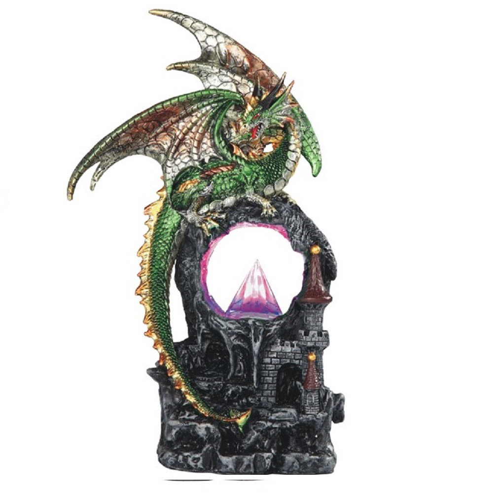 FC Design Led Dragon With Crystal On Castle Night Light | Wayfair