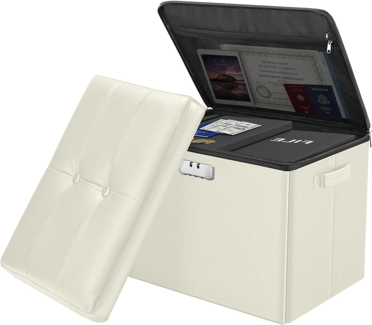 Ebern Designs Storage Ottoman Bench With Lock - Wayfair Canada