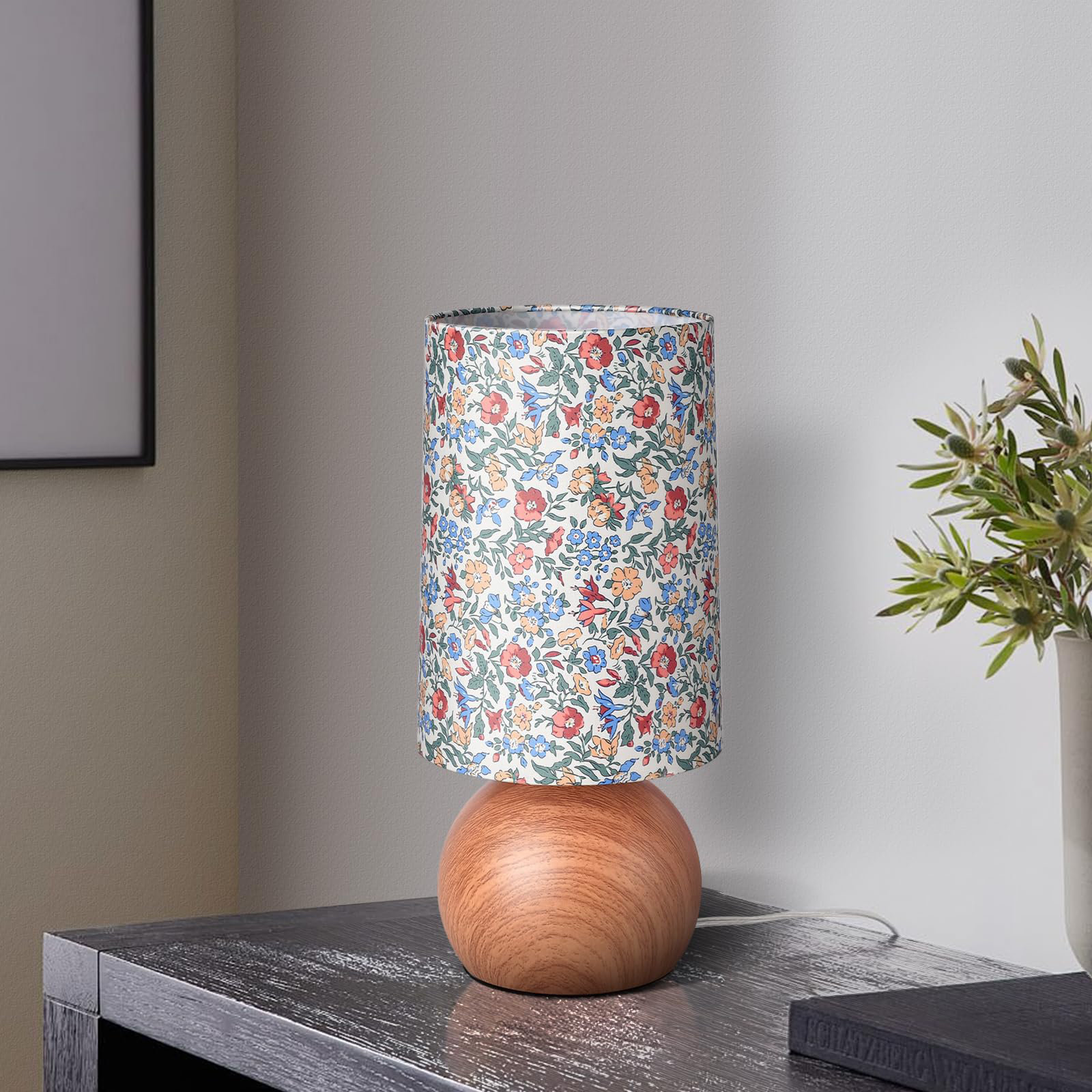 Lark Manor™ Flowers Small Table Lamp, Boho Floral Table Lamp For ...