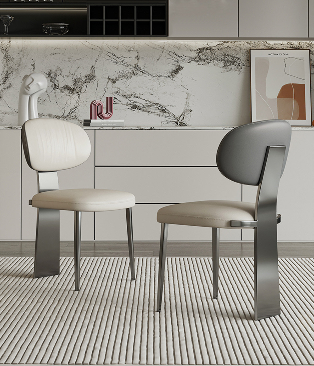 Stella Trek Modern And Simple Stainless Steel Backrest Chair - Wayfair ...