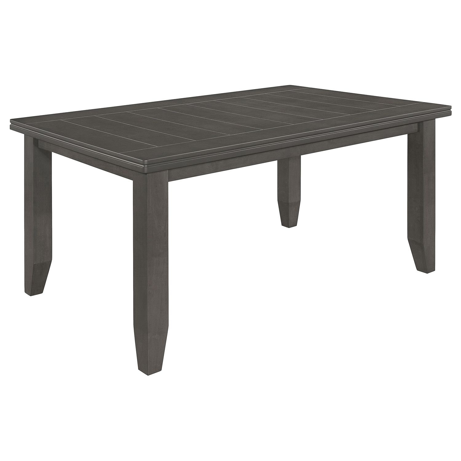 Red Barrel Studio® Dexter Dark Grey Rectangular Plank Top Dining Table ...