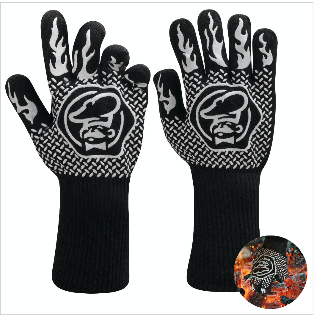 Commercial Chef Heat Resistant Thick Aramid Fiber Oven Mitts with Non ...