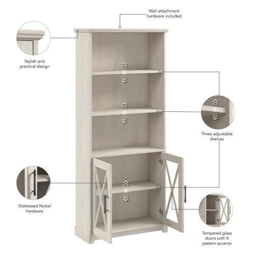 Laurel Foundry Modern Farmhouse Kistner Storage Bookcase | Wayfair