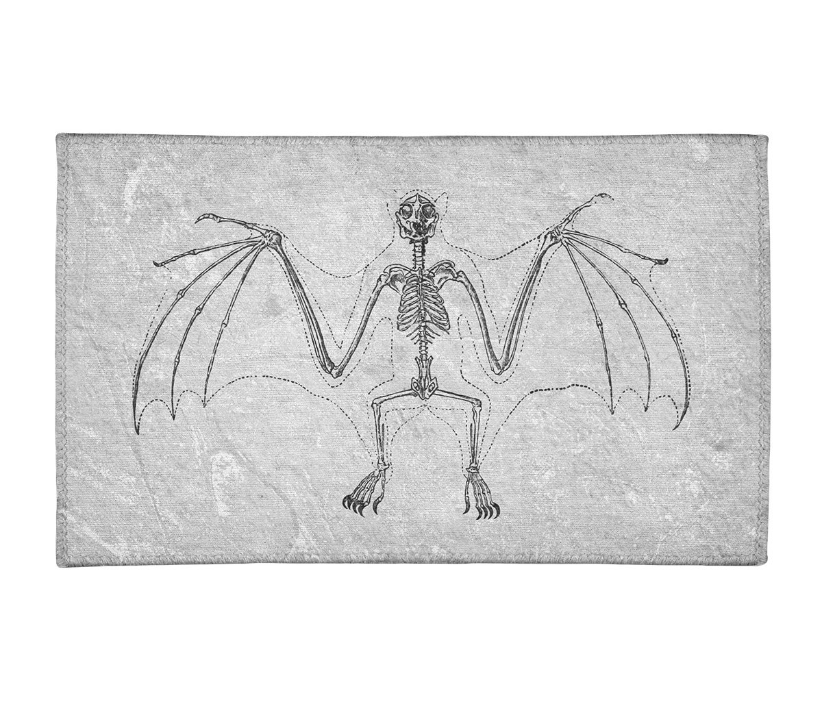 East Urban Home Vintage Bat Skeleton Chenille Gray Area Rug - Wayfair ...