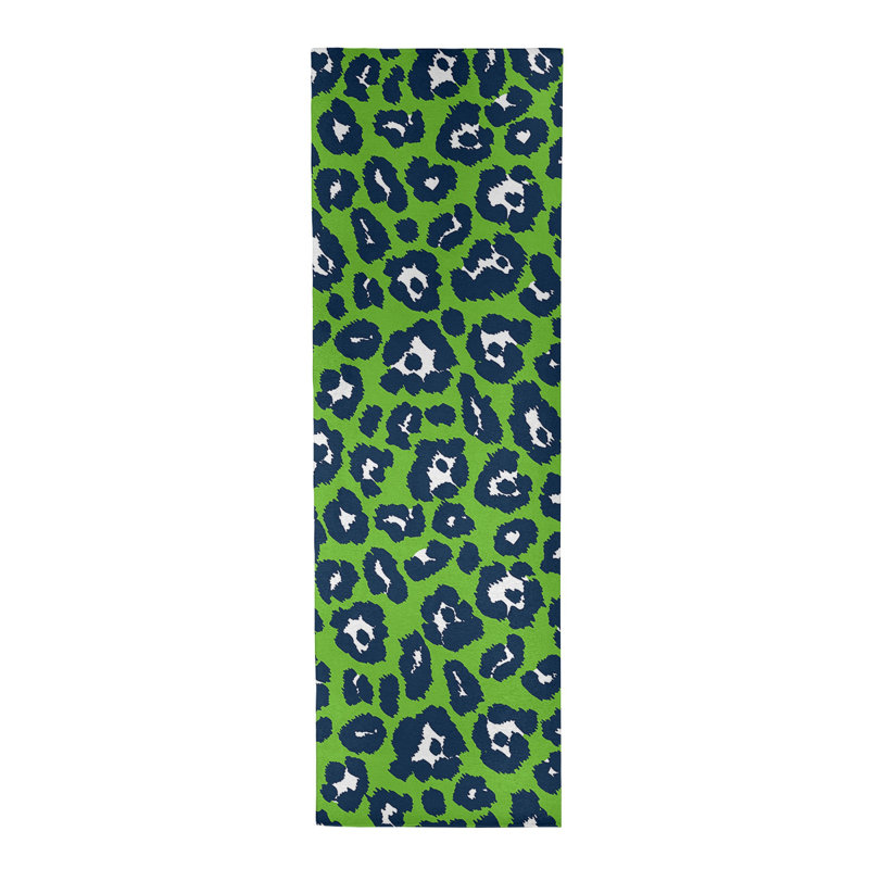 East Urban Home Animal Print Green/Blue/White Area Rug | Wayfair