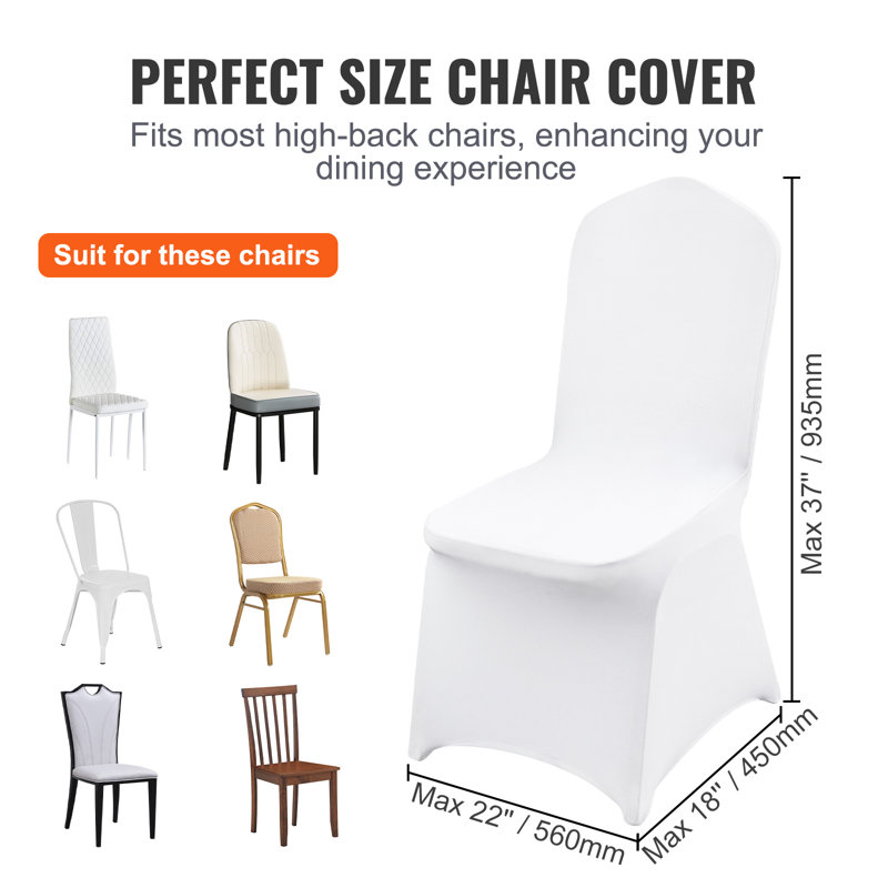 VEVOR White Chair Covers (Set of 12) | Wayfair